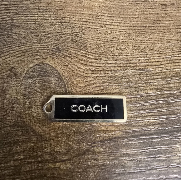 Coach | Accessories | Coach Black And Gold Metal Tag | Poshmark